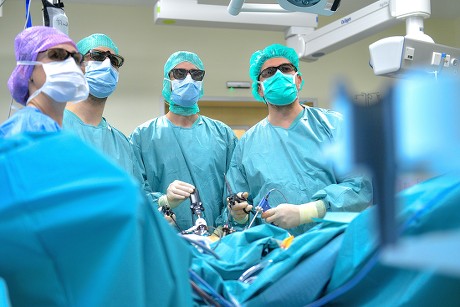 Surgeons During Groin Surgery Hospital Bergisches Editorial Stock Photo ...