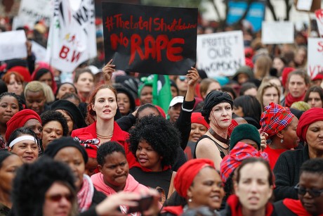 South African Women Protest Against Gender Editorial Stock Photo ...