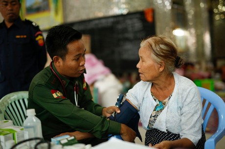 Myanmar Military Doctor Gives Treatment Sick Editorial Stock Photo ...
