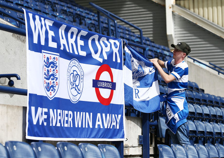 Qpr Fan Displays His Banners Editorial Stock Photo - Stock Image ...