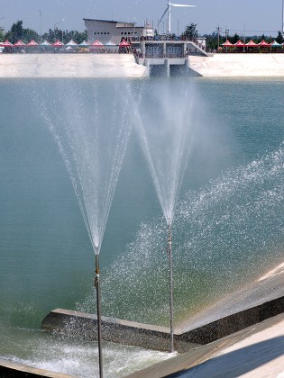 Water Spurts Out Pipes Tianpu Reservior Editorial Stock Photo - Stock ...