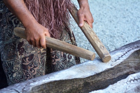Cook Islander Woman Woven Rito Hat Editorial Stock Photo - Stock Image ...