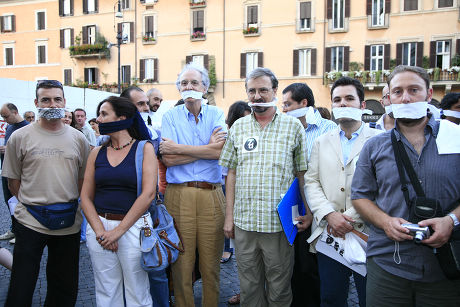 Italian Internet Bloggers Protest Editorial Stock Photo - Stock Image ...