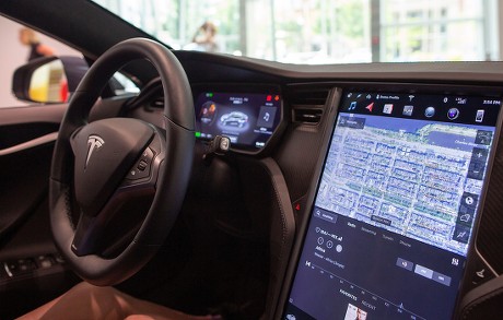 Inside Tesla Model S Tesla Dealership Editorial Stock Photo - Stock ...