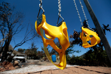 View On Child Swings Areas Ravaged Editorial Stock Photo - Stock Image ...