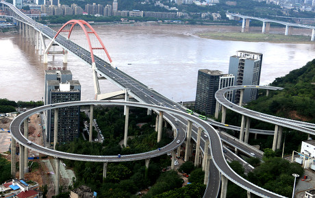 76meterhigh Sujiaba Overpass Highest Overpass Southwest Editorial Stock ...