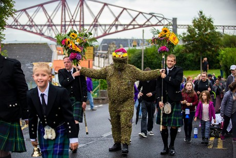 Burryman Meets Residents He Parades Through Editorial Stock Photo ...