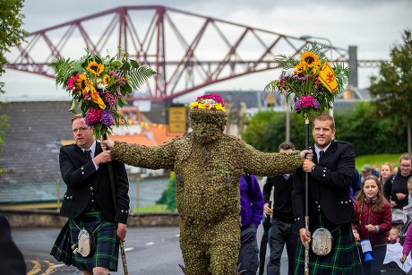 Burryman Meets Residents He Parades Through Editorial Stock Photo ...