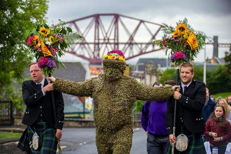Burryman Meets Residents He Parades Through Editorial Stock Photo ...