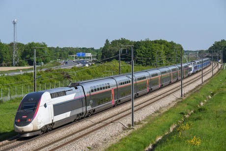 Two Tgv Duplex Circulate Um On Editorial Stock Photo - Stock Image ...