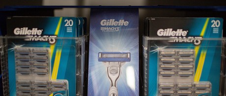 Gillette Razor Blades On Store Shelf Editorial Stock Photo - Stock ...
