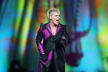 American Singer Pink Performs Her Beautiful Editorial Stock Photo ...