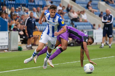 Aaron Collins Colchester United Evades Cristian Editorial Stock Photo ...