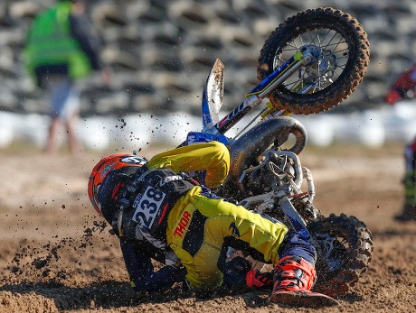 Riley Wium Crashes 50cc Category Race Editorial Stock Photo - Stock ...