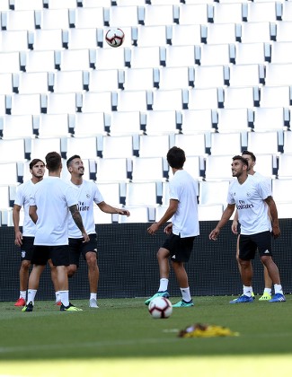 Benfica Players Attend Their Teams Training Editorial Stock Photo ...