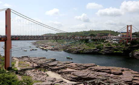 General View Bridge River Narmada Omkareshwar Editorial Stock Photo ...