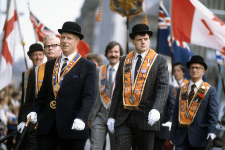Orange Men Protestant Ulster Unionist March Editorial Stock Photo ...