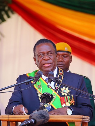 Zimbabwean President Elect Emmerson Mnangagwa L Editorial Stock Photo ...