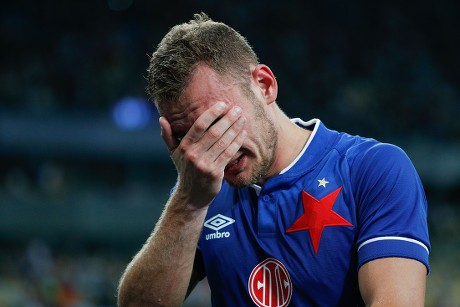 Vladimir Coufal Slavia Reacts After Uefa Editorial Stock Photo - Stock ...