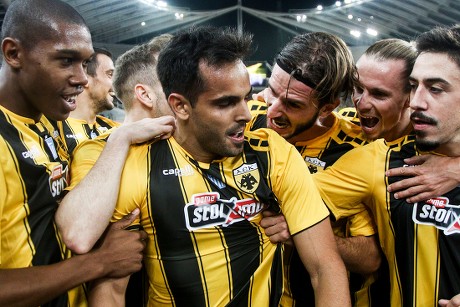 Rodrigo Galo Aek Fc C Celebrates Editorial Stock Photo - Stock Image ...
