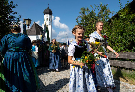 __COUNT__ Assumption Day Procession in Bavaria, Kochel Am See, Germany ...