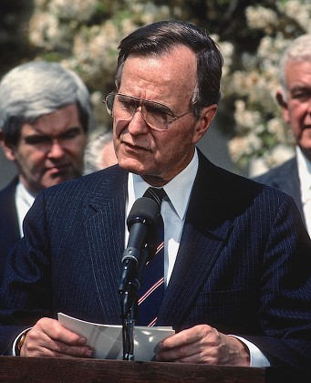 President George H W Bush Signs Editorial Stock Photo - Stock Image ...