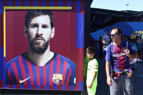 Fc Barcelona Lionel Messi Fans Editorial Stock Photo - Stock Image ...
