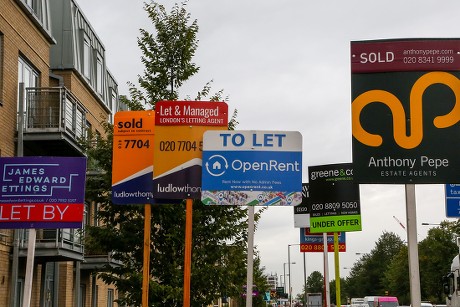 Estate Agents Boards Editorial Stock Photo - Stock Image | Shutterstock