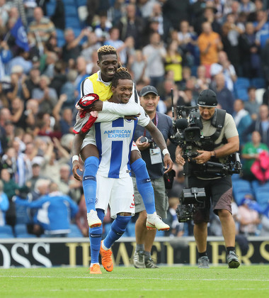 Gaetan Bong Yves Bissouma Brighton Celebrate Editorial Stock Photo ...