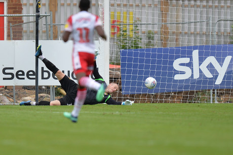 Paul Farman Stevenage Makes Save During Editorial Stock Photo - Stock ...