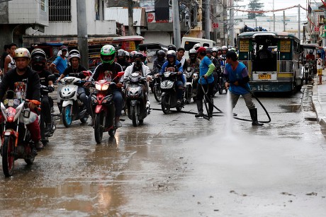 Filipino Motorcycle Riders Maneuver Next Debris Editorial Stock Photo ...