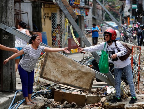 Filipino Motorcycle Riders Maneuver Along Muded Editorial Stock Photo ...