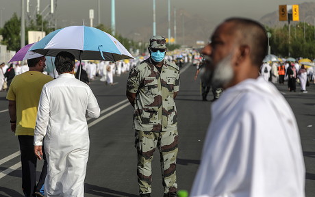 Saudi Security Guards While Muslim Hajj Editorial Stock Photo - Stock ...