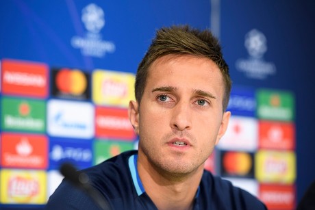 Zagrebs Mario Gavranovic Speaks During Press Editorial Stock Photo ...