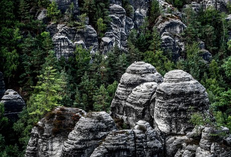 View Shows Sandstone Cliffs Saxon Switzerland Editorial Stock Photo ...