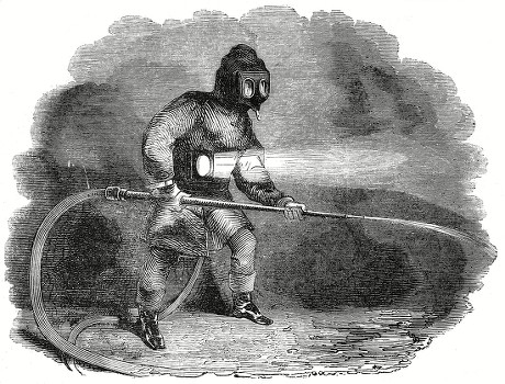 Engraving Showing Member Fire Brigade Action Editorial Stock Photo ...