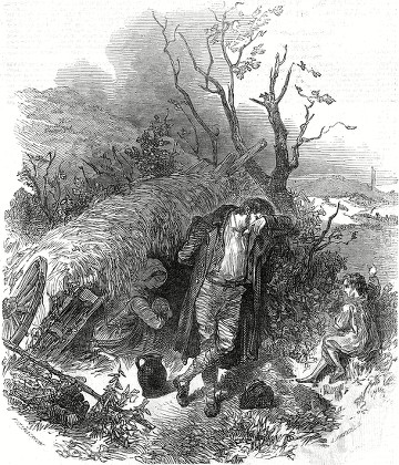 Scene Showing Irish Peasant Farming Family Editorial Stock Photo ...