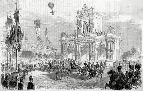 Napoleon Rides Triumphally Into Paris Crossing Editorial Stock Photo ...