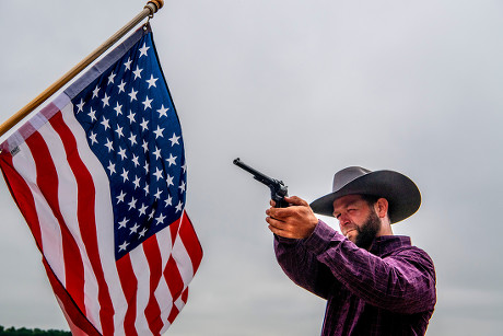 Man Gun Usa Flag Editorial Stock Photo - Stock Image | Shutterstock