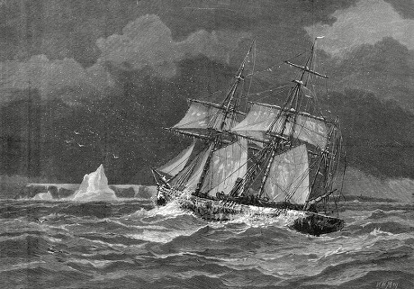 Engraving Showing Arctic Exploration Ship Pandora Editorial Stock Photo ...