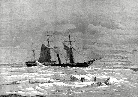 Engraving Showing Arctic Exploration Ship Pandora Editorial Stock Photo ...