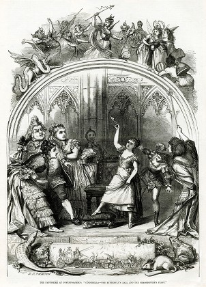 Cinderella Butterflys Ball Grasshoppers Feast Illustration Editorial ...