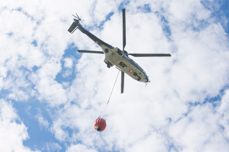 Helicopter Swiss Army Airlifts Water Cows Editorial Stock Photo - Stock ...
