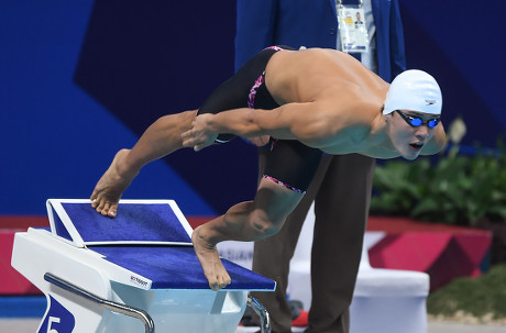 Wang Peng China Enters Water During Editorial Stock Photo - Stock Image ...