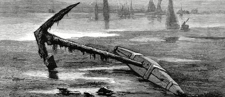 Engraving Showing Anchor Stuck Mud Nore Editorial Stock Photo - Stock ...