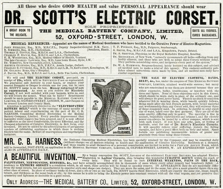 Advertisement 1886 Dr Scotts Electric Corset Editorial Stock Photo - Stock Image | Shutterstock