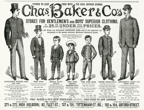 Gentlemens Boys Clothing 1887 Advertisement Illustrated Editorial Stock ...
