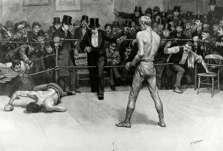 Engraving Showing End Boxing Match C1896 Editorial Stock Photo - Stock ...