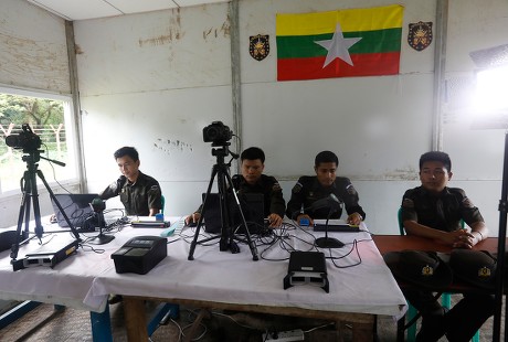 Myanmar Immigration Officers Sit Inside Taung Editorial Stock Photo ...