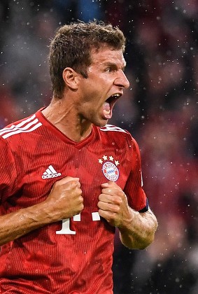 Bayerns Thomas Mueller Celebrates Scoring Opening Editorial Stock Photo ...